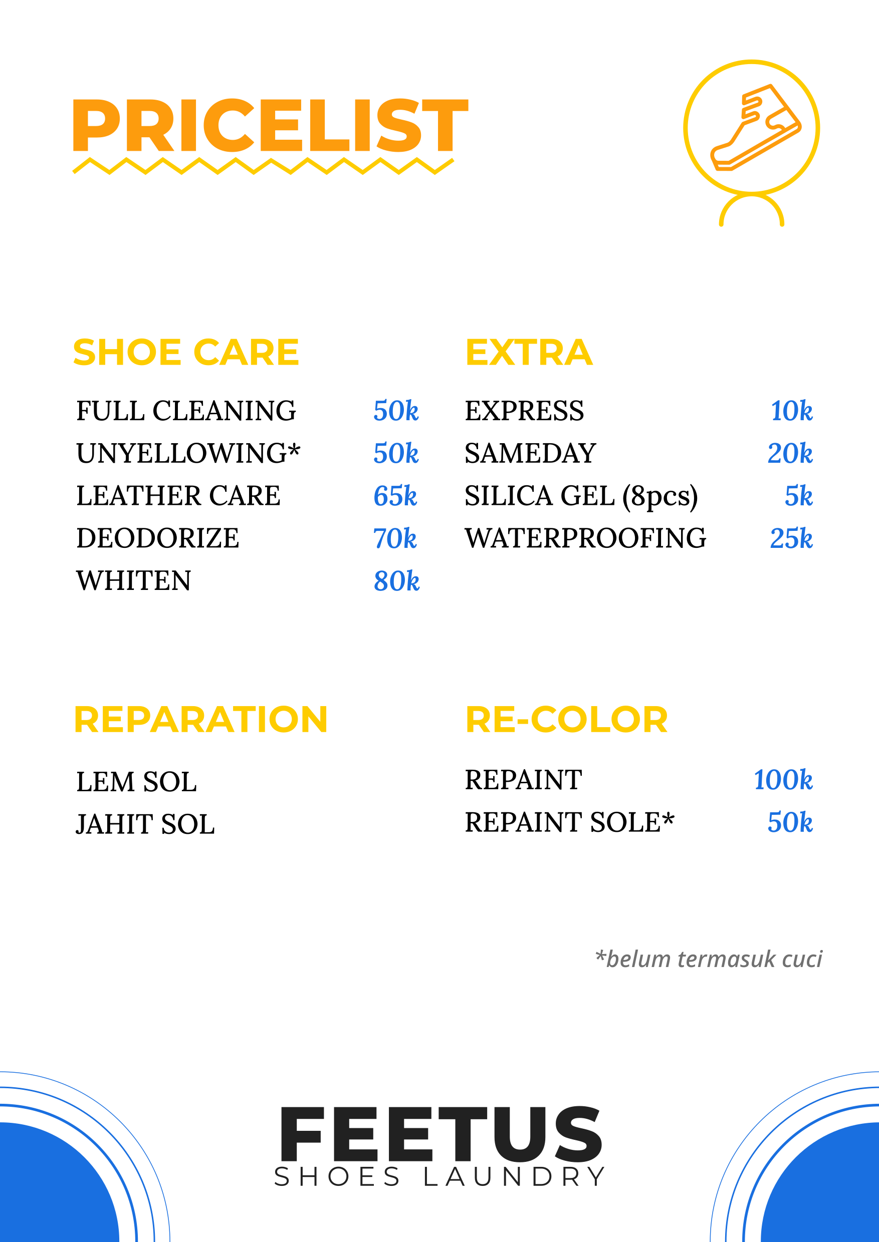 Services – Feetus Shoes Laundry